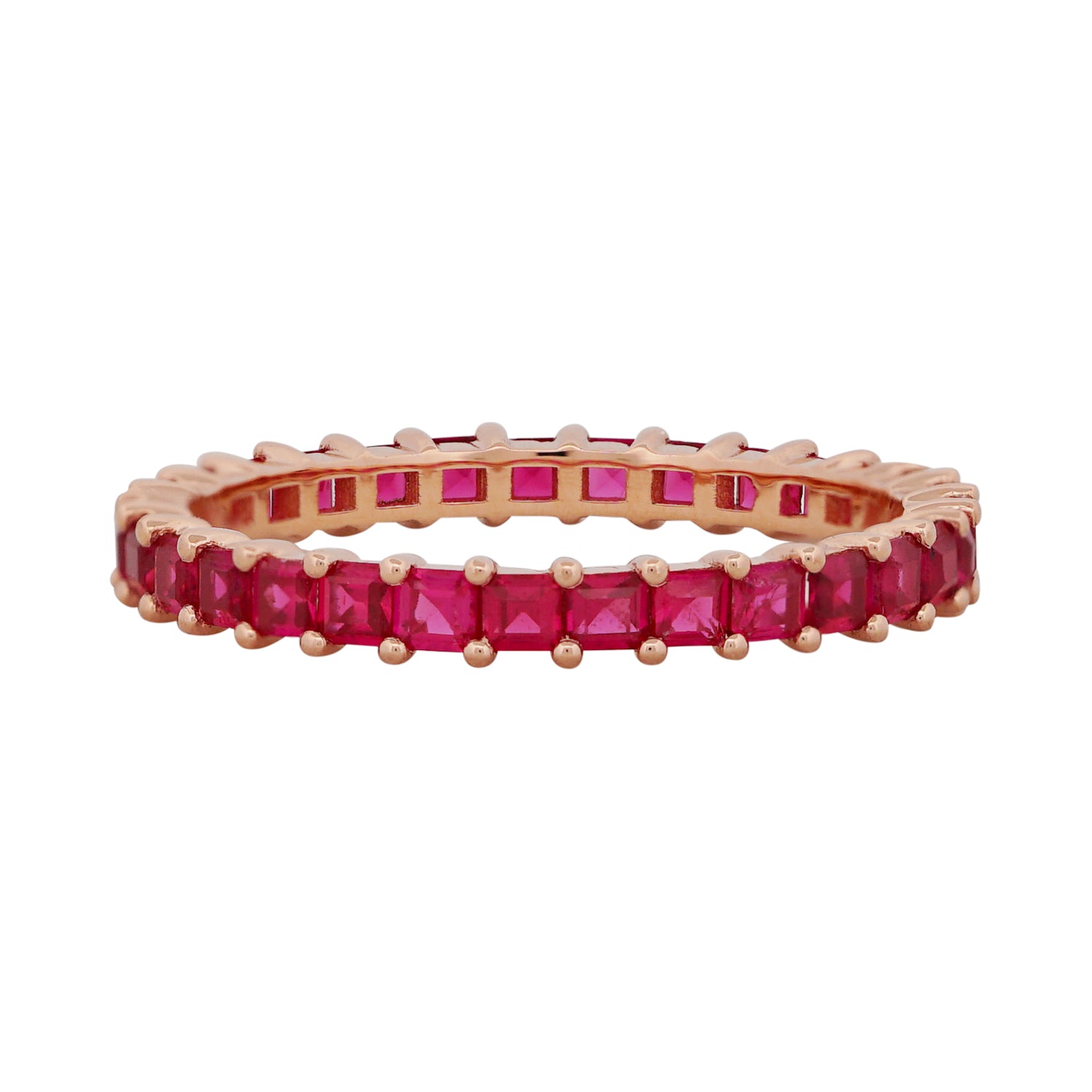 Claw Set Ruby Eternity Ring – Bespoke Fine Jewelry Ltd